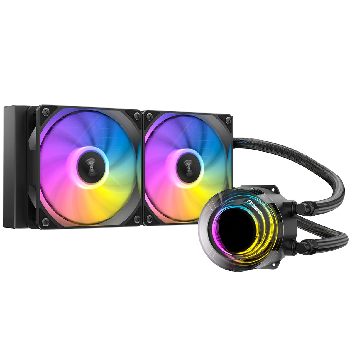 Antec Vortex Lum 240 ARGB CPU Liquid Cooler - Intel & AMD Compatible ...