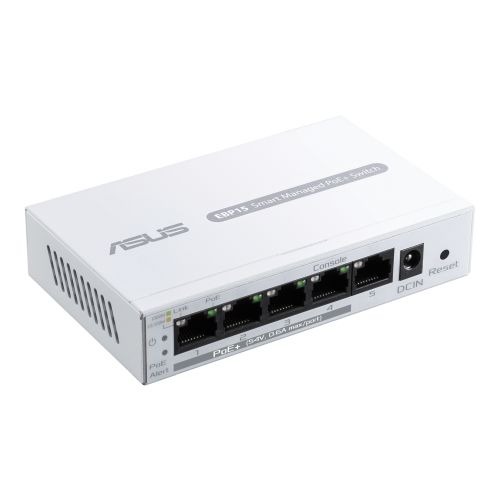 Asus (ExpertWiFi EBP15) 5-Port Gigabit Smart Managed Switch with 4-Por ...