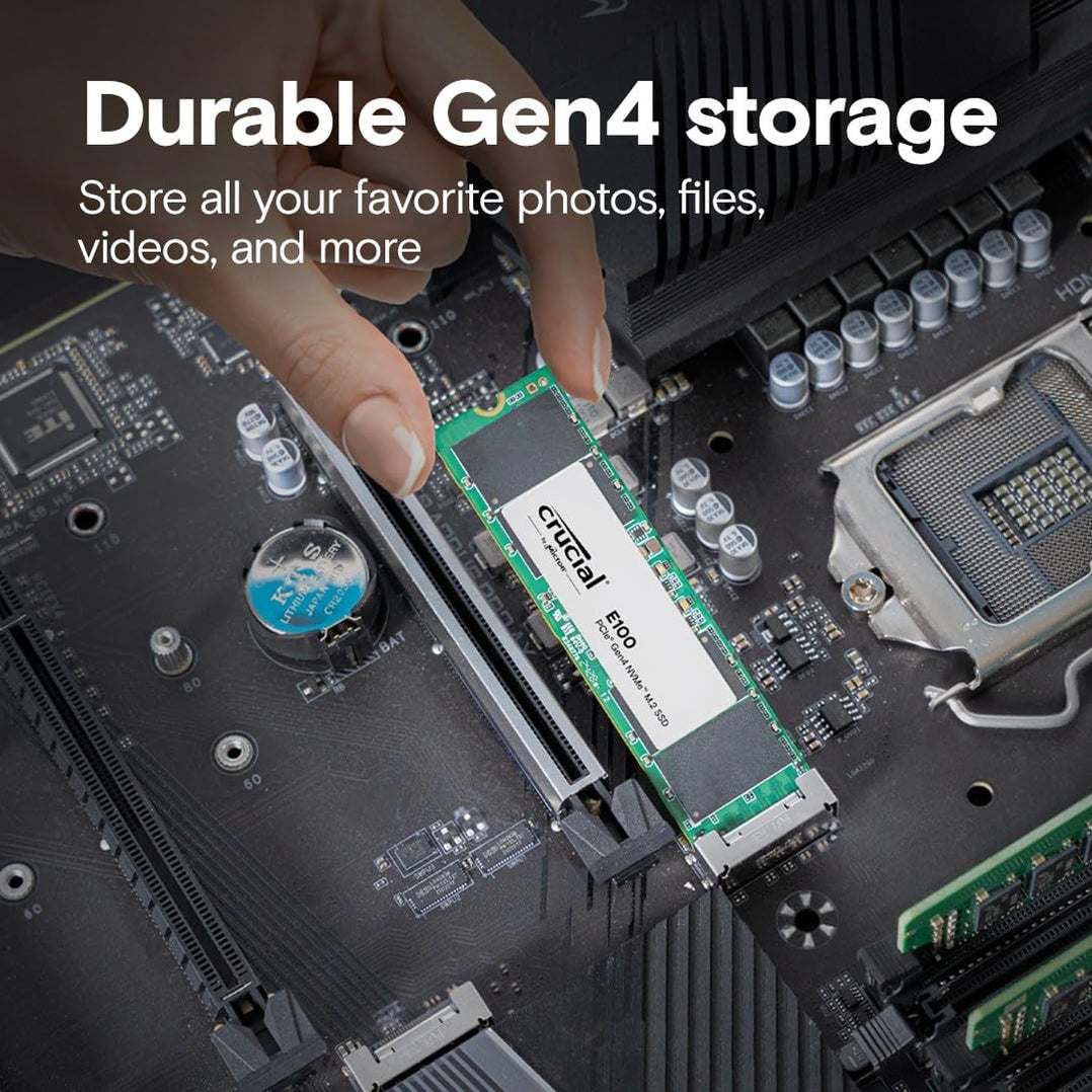 Crucial E100 PCIe Gen4 NVMe 1TB M.2 SSD | Gigante Computers