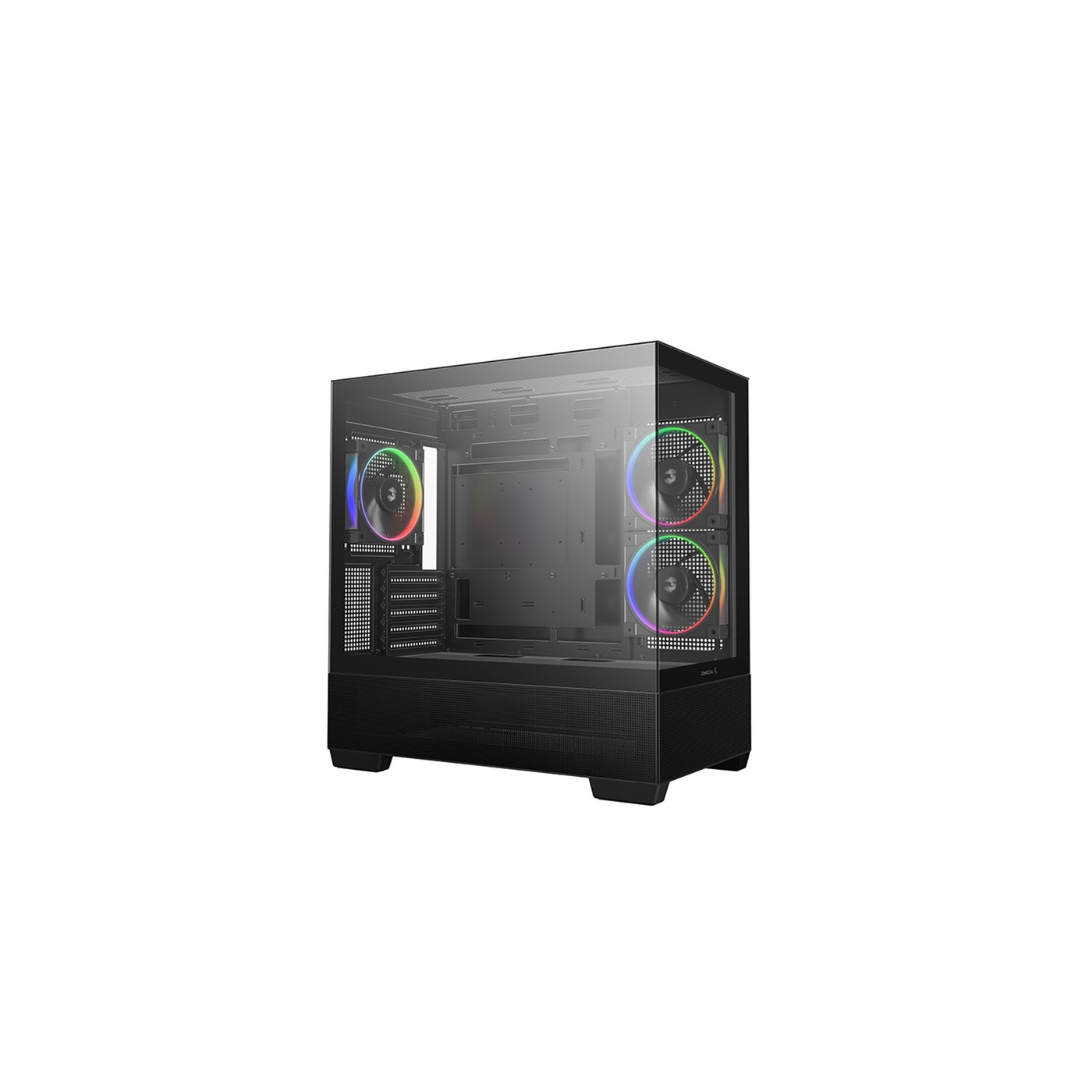 DeepCool CG380 3F Micro-ATX Gaming Case Black Panoramic Tempered Glass ...