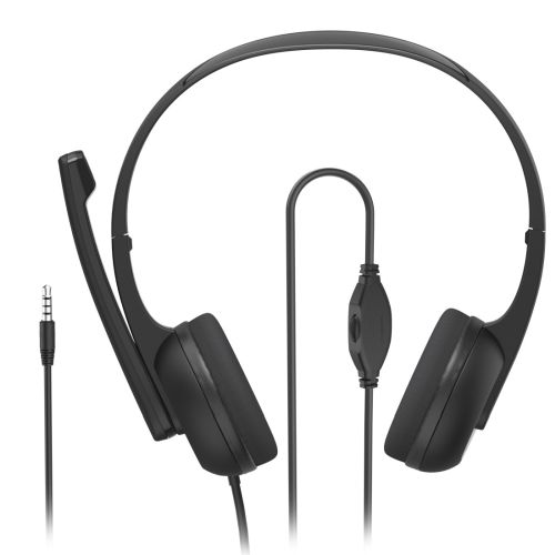 Hama (HS-P150 V2) Ultra-lightweight Headset, 3.5mm Jack, Y-adapter, Pa ...