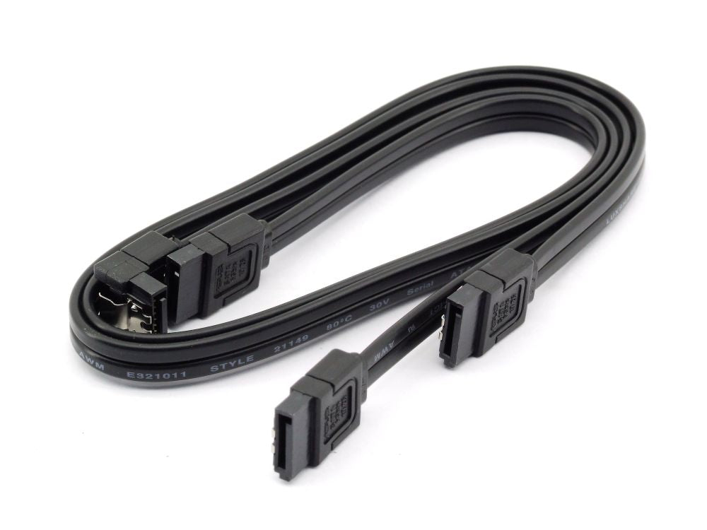 Locking SATA III (M) to Locking SATA III (M) Black Internal Data Cable ...