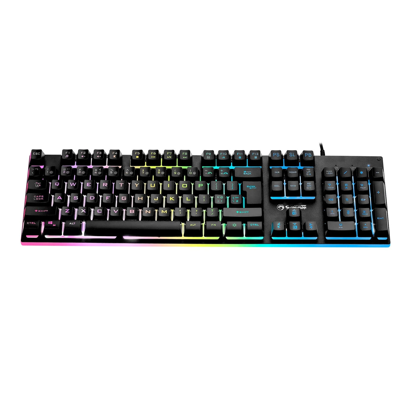Marvo Scorpion K604 Soldat 20 Wired RGB Multimedia UK Layout Gaming Ke ...