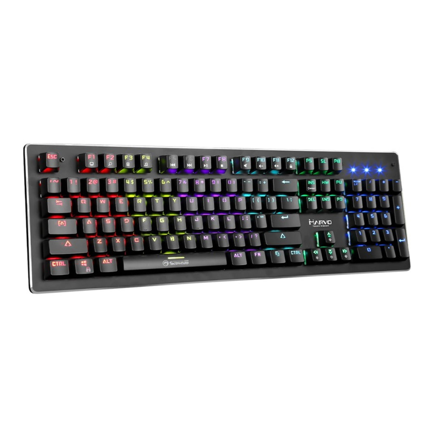 Marvo Scorpion KG909 RGB LED Full Size Mechanical Gaming Keyboard with ...