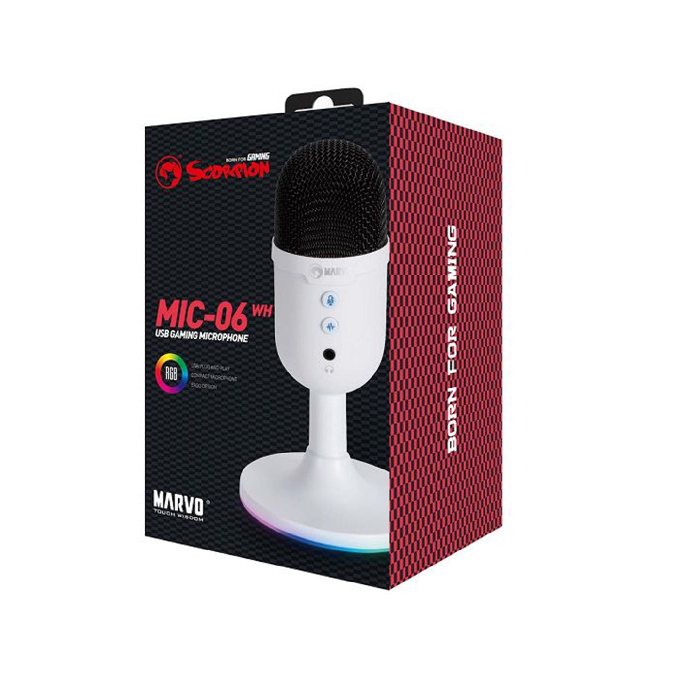 Marvo Scorpion MIC-06 Blast 40 USB RGB Noise Cancelling Wired Micropho ...