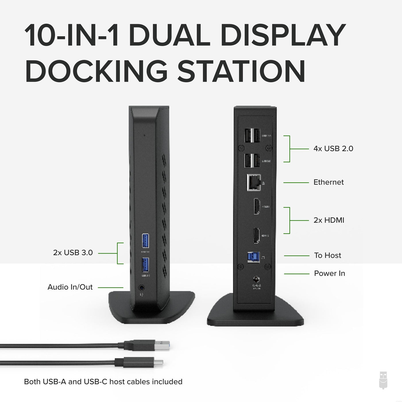 Plugable UD-3900Z USB-A/USB-C Dual Monitor Universal DisplayLink Certi ...