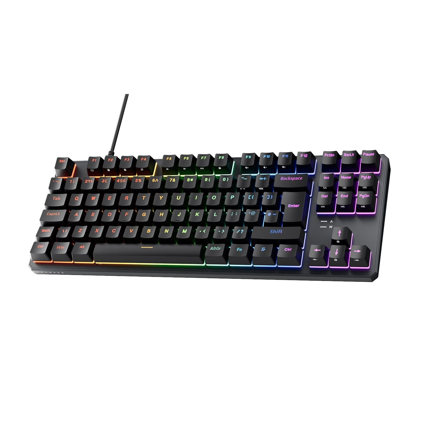 Tecware Phantom+ RGB Mechanical with Wraith Brown Switches UK Layout G — Gigante Computers