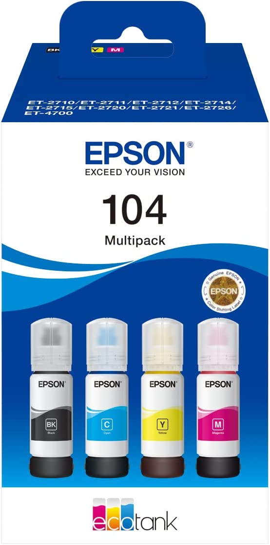 Epson EcoTank 104 Genuine Multipack Ink Bottles — Gigante Computers